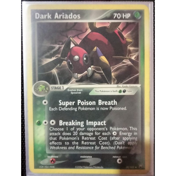 Vintage Pokemon Card- Dark Ariados- Ex Team Rocket - Dual Type | Shopee ...