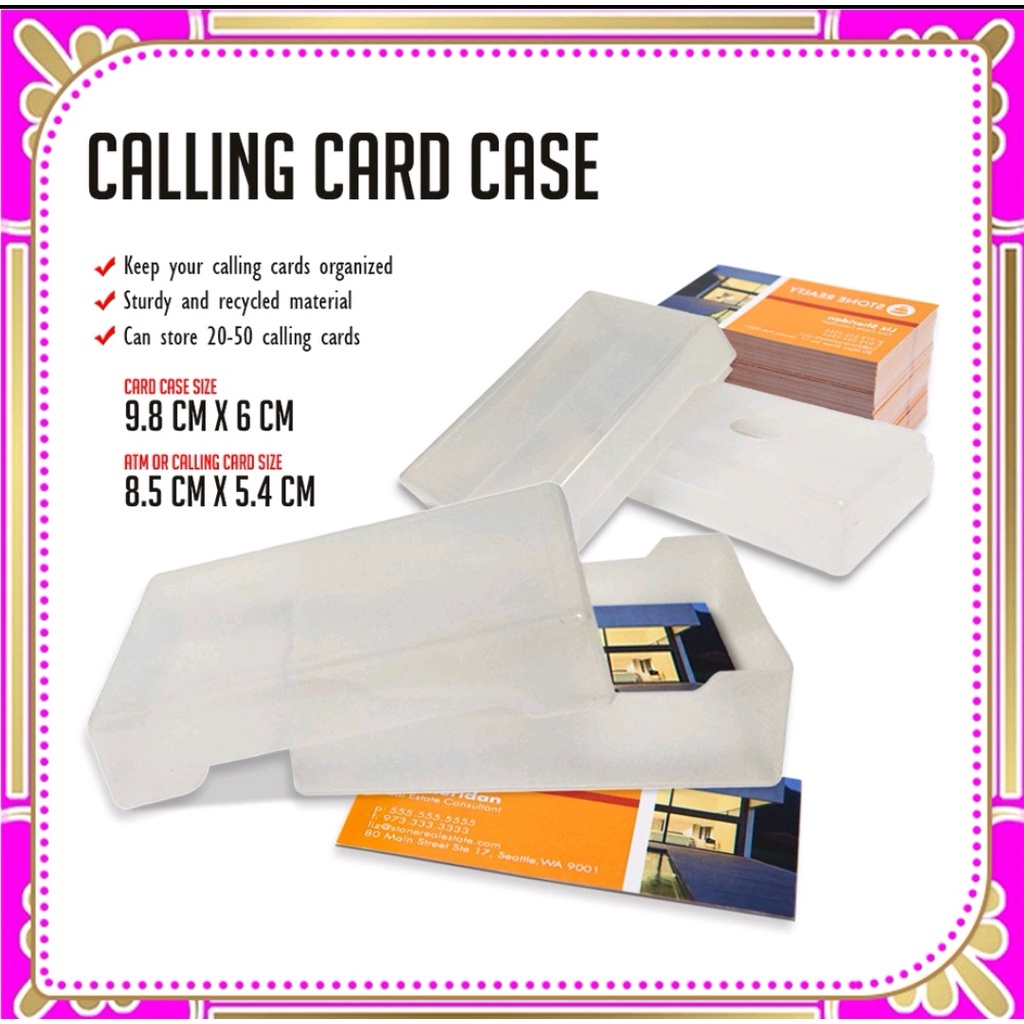 (50 pcs) Calling Card Box / Case , Cardstock Box / Holder | Shopee ...