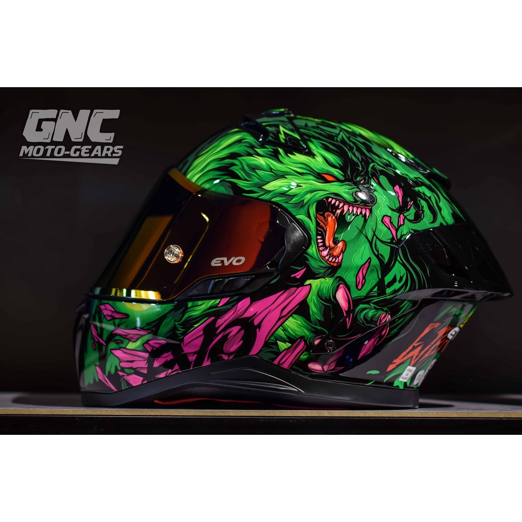 Evo XT 300 Werewolf (Fullface, dual visor, free clear lens, pinlock ...