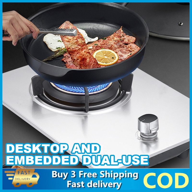 Gas stove embedded natural gas liquefied gas stainless steel large gas ...