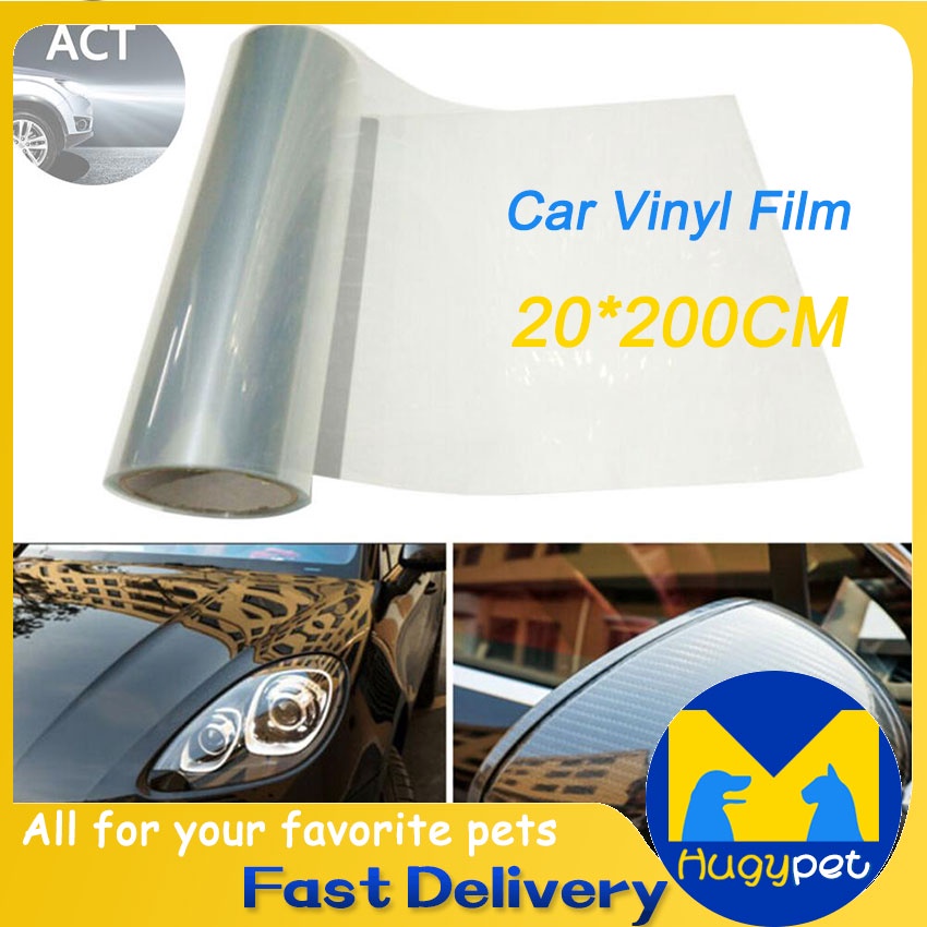 20x200CM Vinyl Film Car Wrap Auto Glossy Clear Transparent Tint ...
