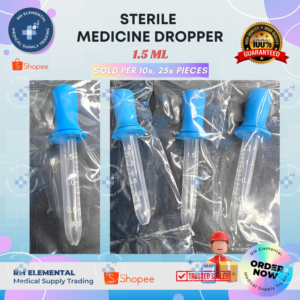 Medicine DROPPER (1.0 or 1.5mL) SOLD per 10s, and 25s PIECES | Shopee ...