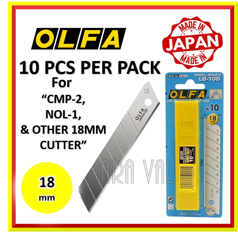 Olfa Heavy duty Blade LB-10B 10PCS PER PACK 18mm Made in Japan Carbon Tool Steel | Shopee ...