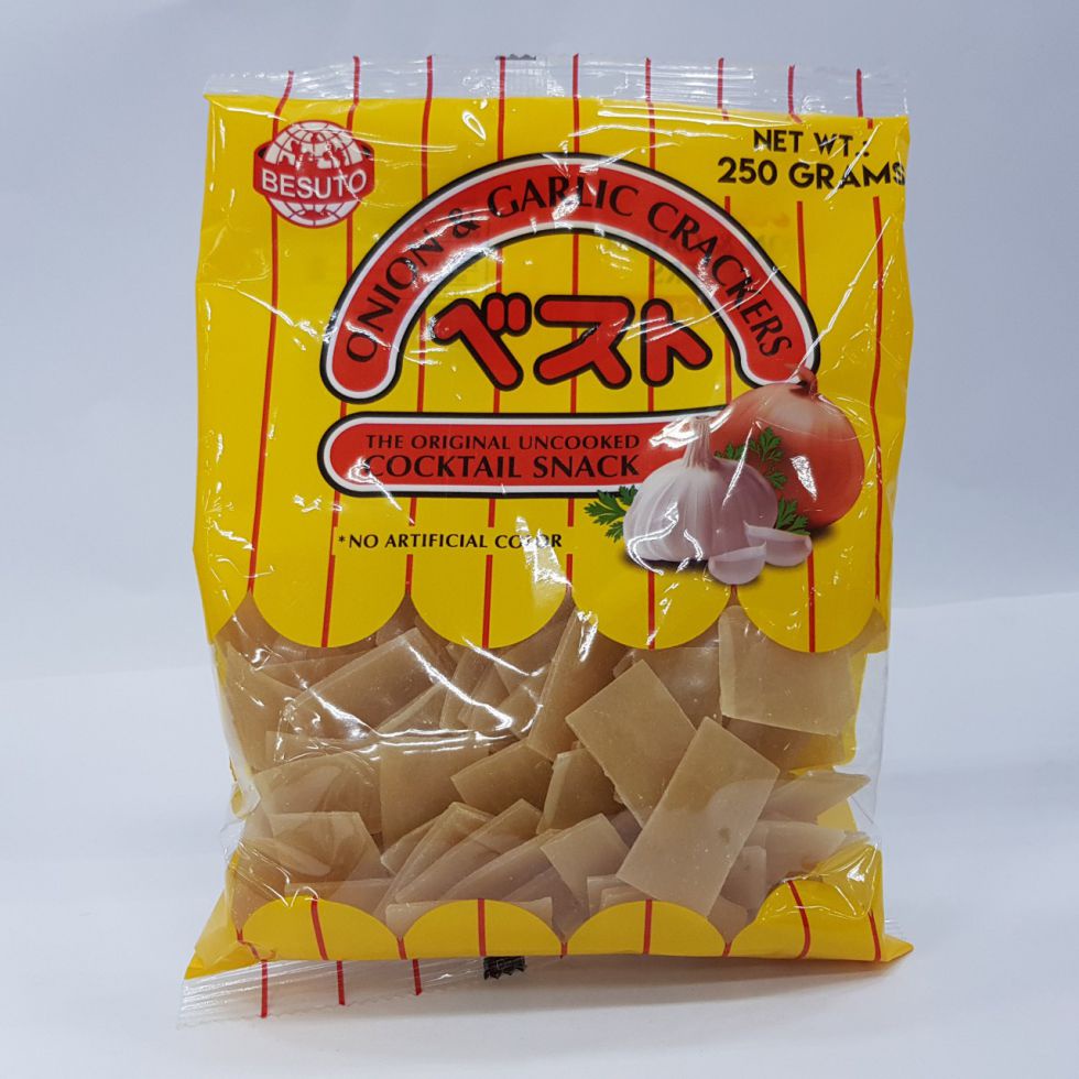 Besuto Cocktail Snack Crakers Onion And Garlic 250g | Shopee Philippines