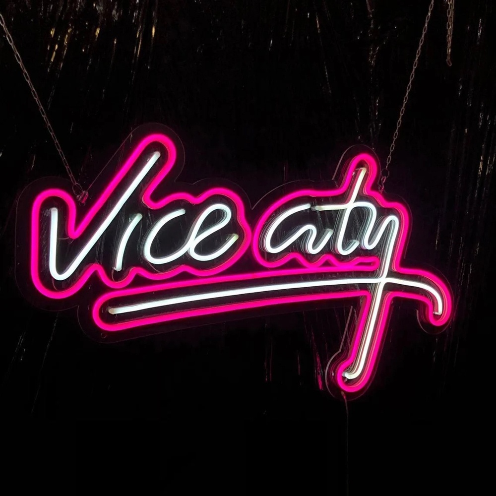 Vice City Neon Sign Custom Lights Signs Game Room Bar Party Indoor Home ...