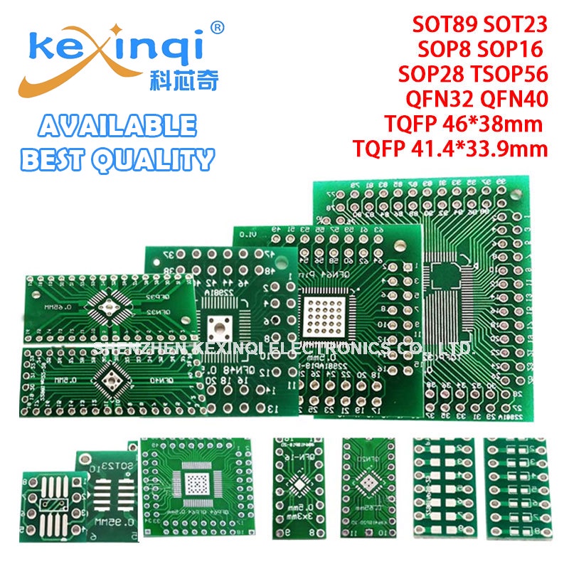 10PCS SOP Transfer Board SOP8 SOP10 SOP16 SOP28 TQFP QFN56/64 IC Test ...