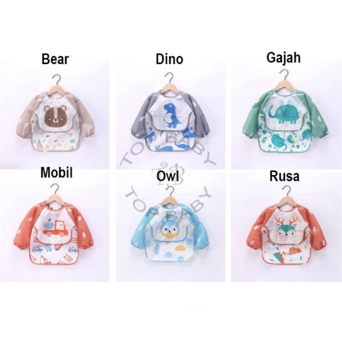 Premium Waterproof Baby Apron Waterproof Clothes Apron - 4609 | Shopee ...