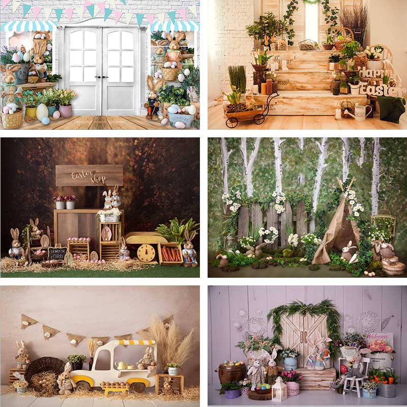 Happy Easter Eggs Birthday Backdrop Photography Baby Shower Kids ...