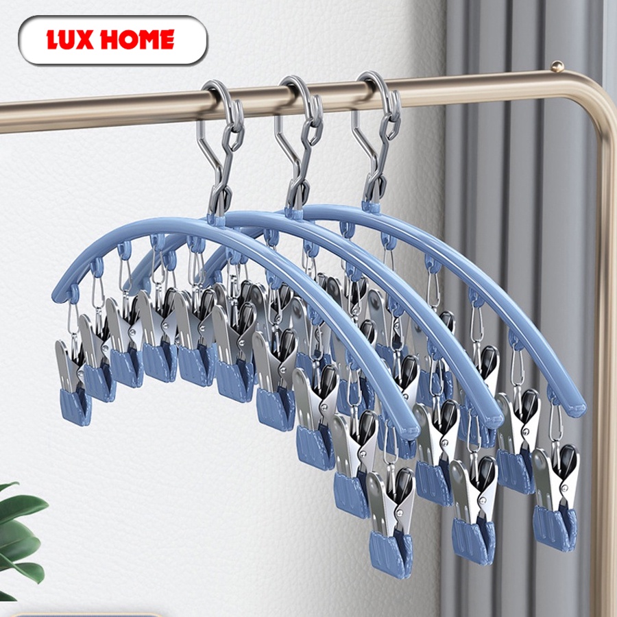 MULTI-FUNCTIONAL, CONVENIENT 10-Clip CLOTHES DRYING HOOK | Shopee ...