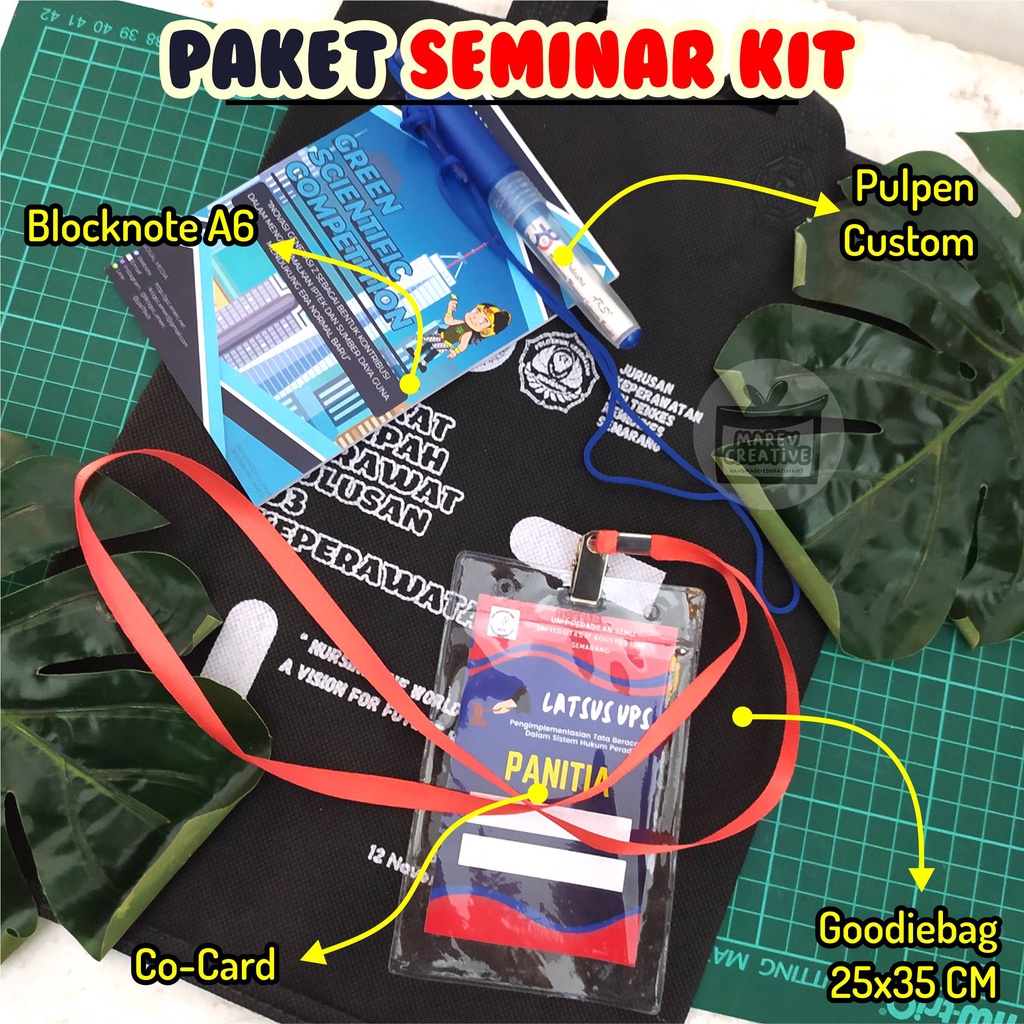 Seminar Kit Package: Custom Bag Seminar Kit (25x35), Block Note A6, Co ...
