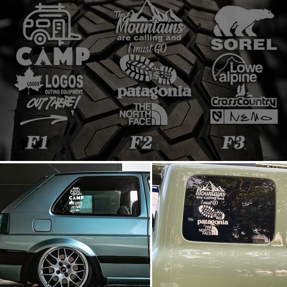 Outdoor Camping Car Stickers Motorycycle Body Decalls Snow Peak MP ...