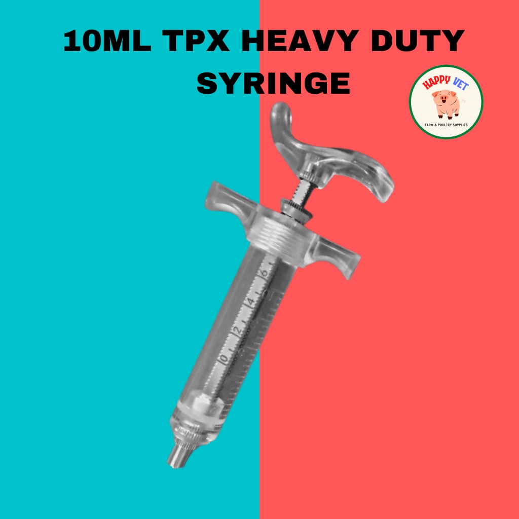 10 mL Fiberglass syringe Reusable Heavy Duty TPX with Dosage Lock First ...