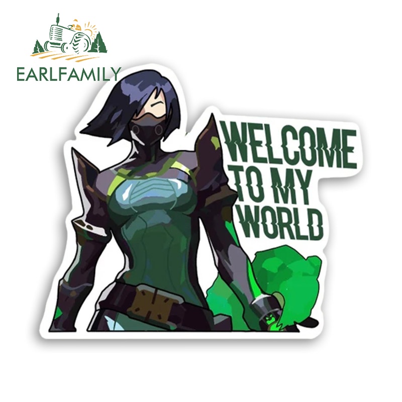 EARLFAMILY 13cm x 11cm for Valorant Viper Car Stickers Air Conditioner ...