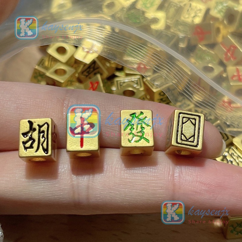 Kaysenjx Creative 4 in 1 Mahjong Cube Charms DIY for Bracelets 1pc Good ...