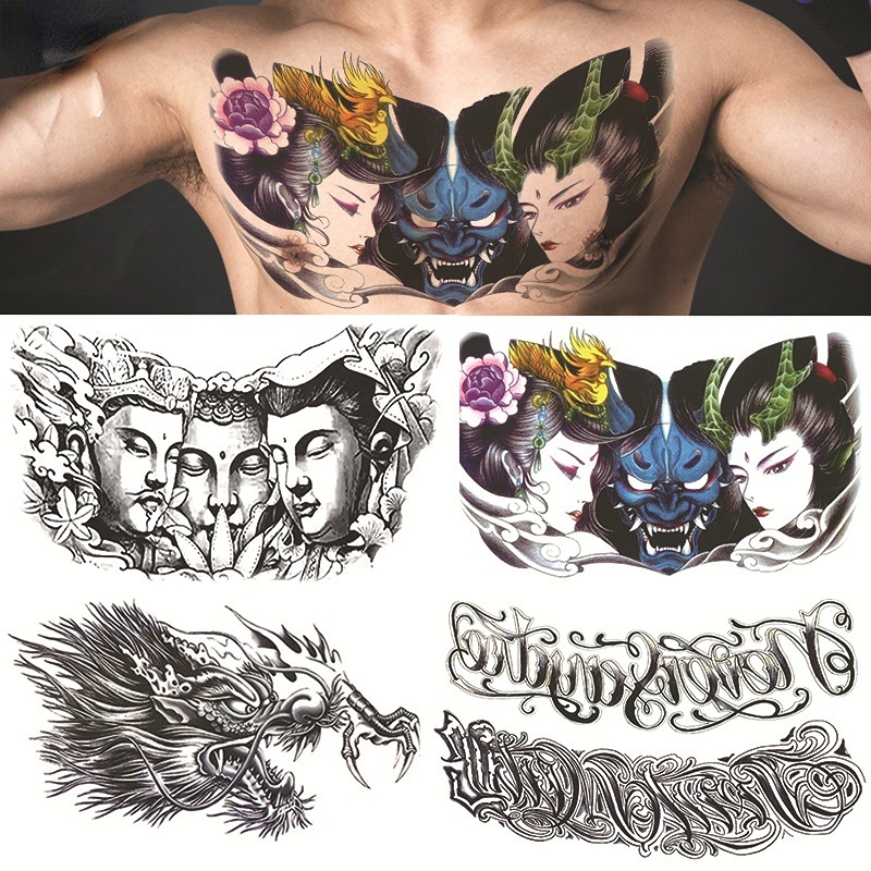 Ready Tattoo stickers chest back large tattoo waterproof lasting 15 ...