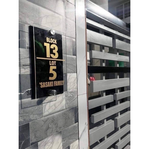 HOUSE NUMBER/BLK&LOT/HOMEADDRESS/DOUBLEACRYLICPLATE/COMPLETESET ...
