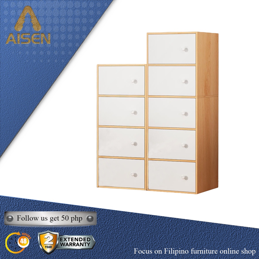 AISEN 4/5 layers storage cabinet locker living room wall storage small ...