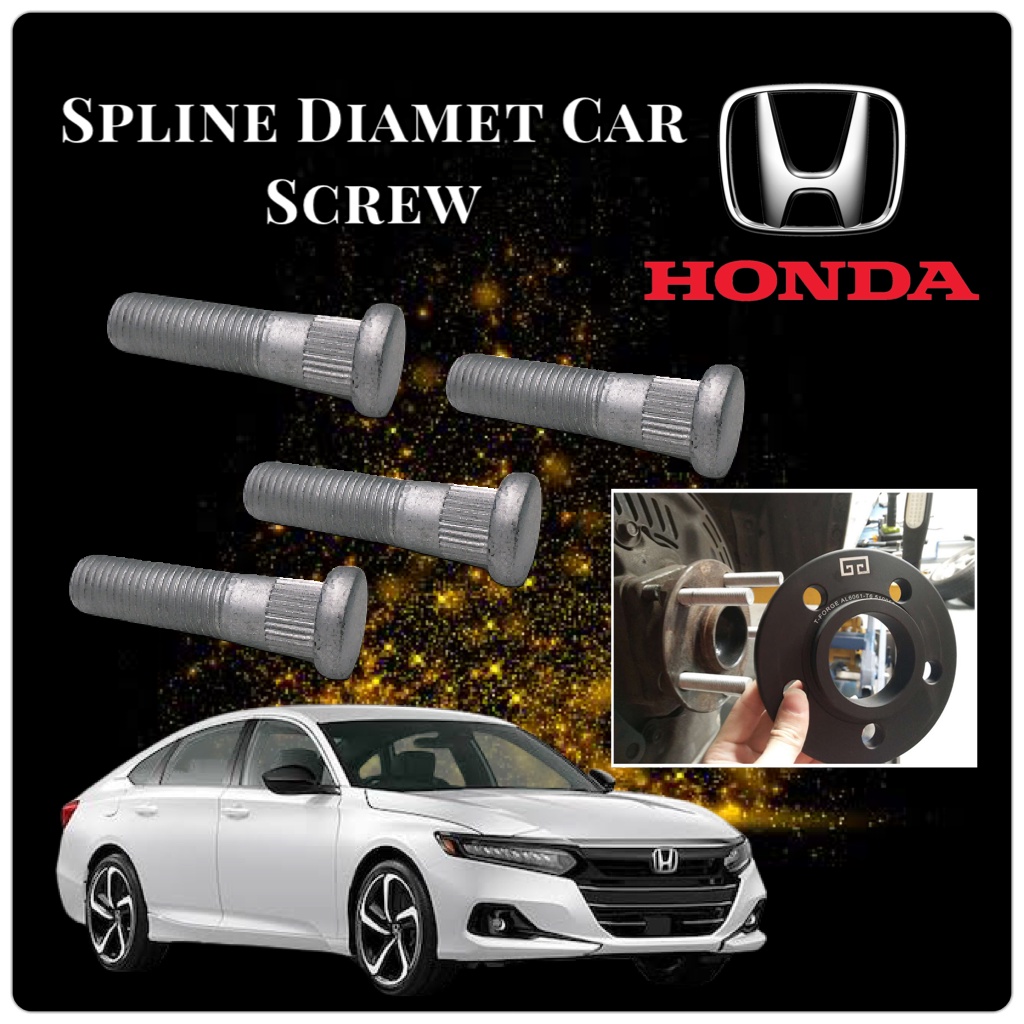 OSCPA 1pc HONDA M12x1.5X12.3X46 Spline Wheel Hub Spline Bolt Screw ...