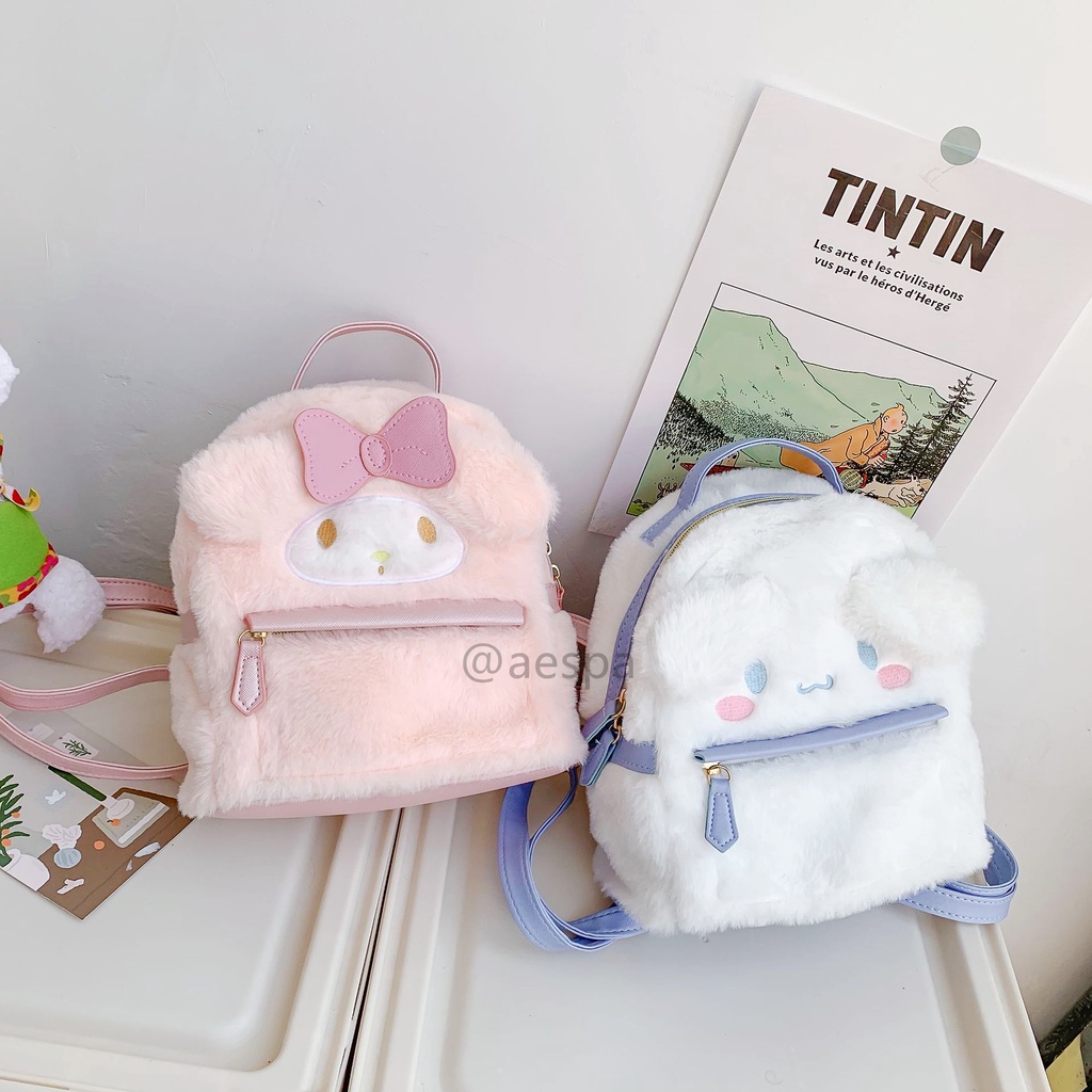 Sanrio Plush Backpack My Meloday Cinnamoroll Soft Cute Plushie bag for ...