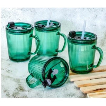 LG ZB330AG/L1 Glass Mug Sipper with Lid & Straw 370ML | Shopee Philippines