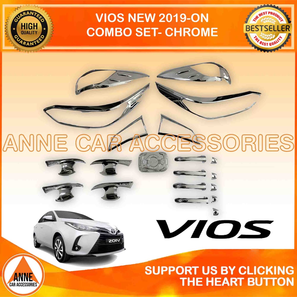 Toyota Vios Garnish Cover Set Chrome August 2018 - 2021 / Toyota Vios ...