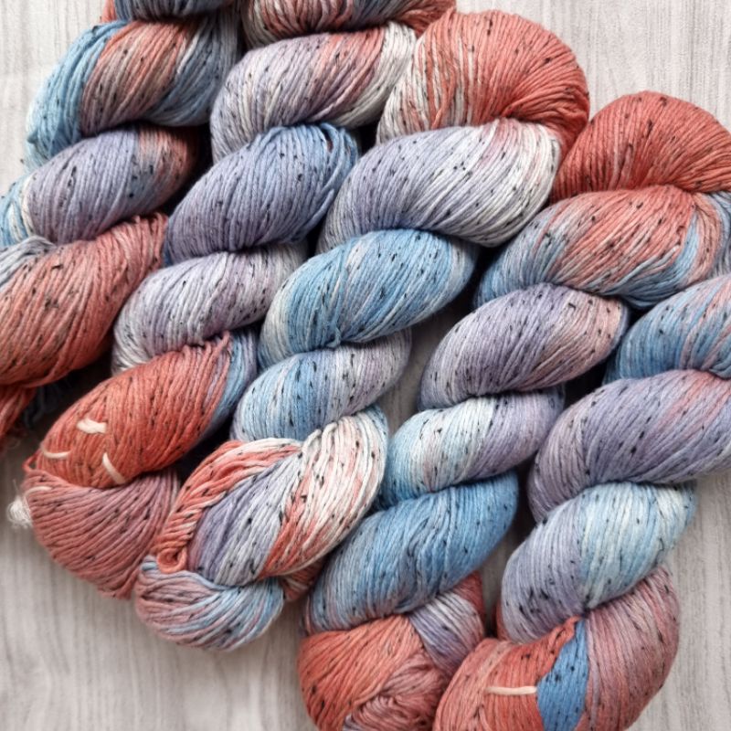 Soft Cotton Tweed Small Ombre Hand Dyed Knitting Yarn - Misty Kiss ...
