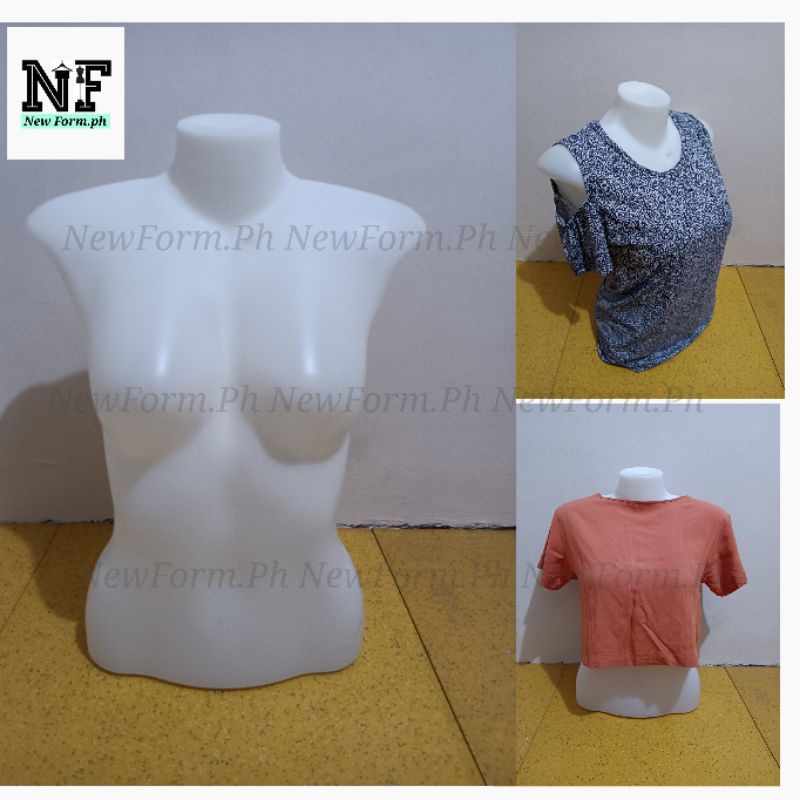 Female Half Body Table Top Mannequin Full Form Plastic Manikin | Shopee ...