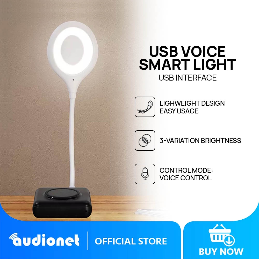 LED USB Voice Smart Light | Table Lamp Intelligent Voice Control ...
