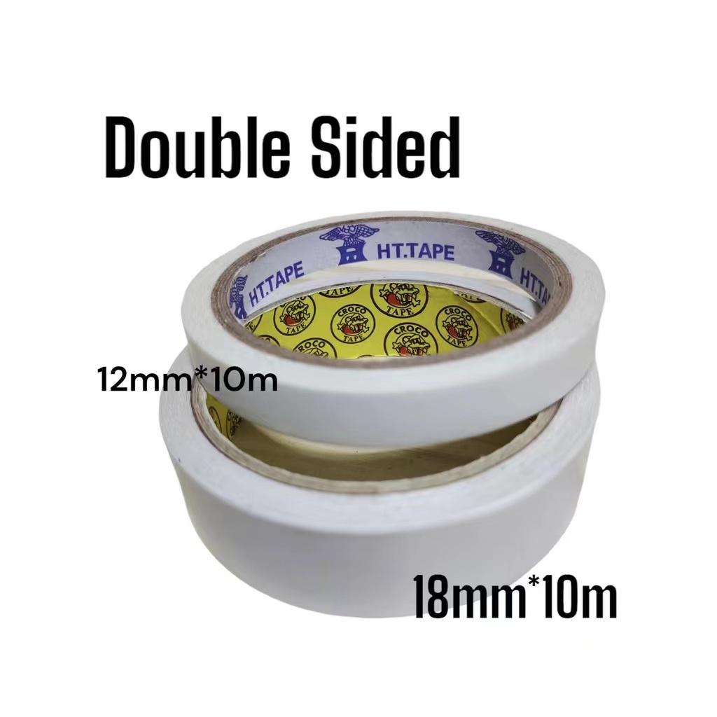 Masking Tape Double Sided 18mm*10m / 12mm*10m (1pcs EACH) | Shopee ...