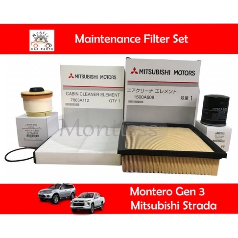 Maintenance Filter Set for Montero Gen 3 (2016-2021) / Mitsubishi ...