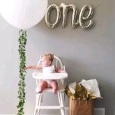 Molly Cursive Number One/Boy Girl baby Foil Balloons 1st Birthday Party ...