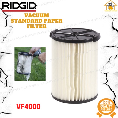 RIDGID (Vf4000) Vacuum Standard Paper Filter (Original) | Shopee ...