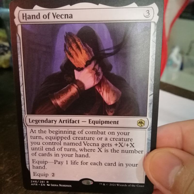 1 Hand of Vecna AFR MTG card magic commander EDH | Shopee Philippines