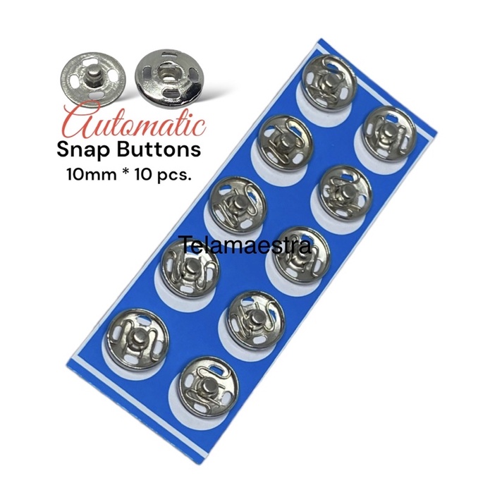 10mm Automatic Metal Snap Buttons | Shopee Philippines