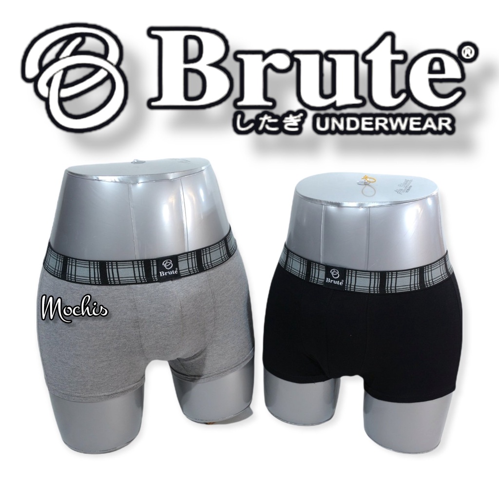 Brute 2pcs Men's Checkered Boxer Shorts in Cotton/Lycra material in ...