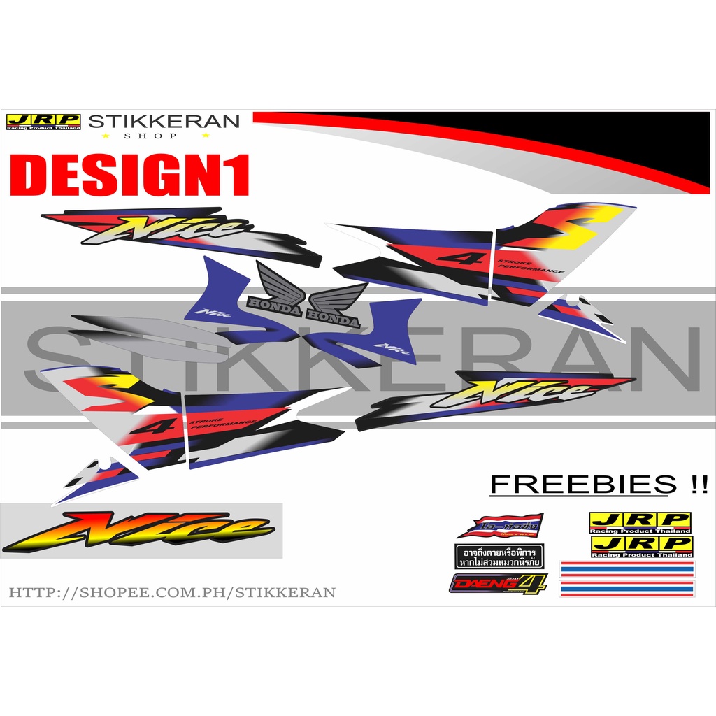 NICE 125/ RS 125 STOCK 2002 THAI NEW DECALS | Shopee Philippines
