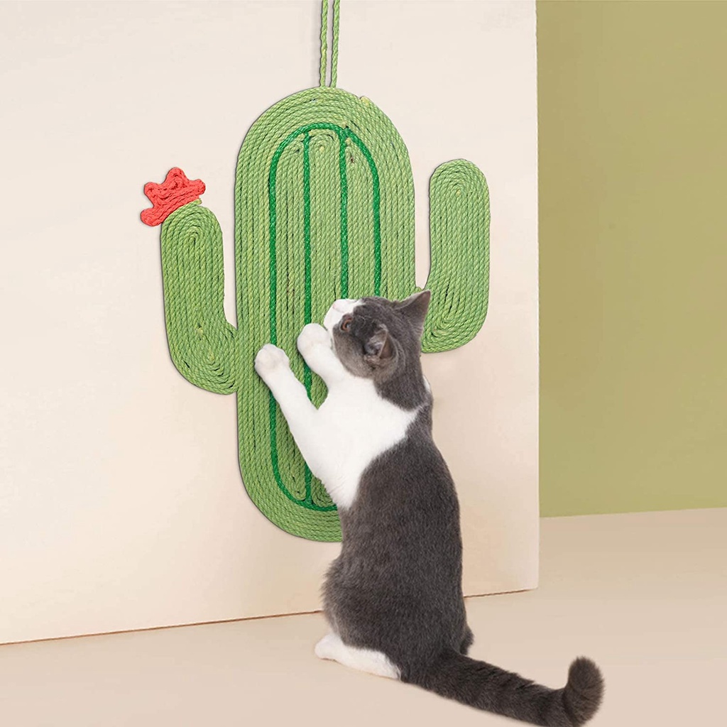 Cat Scratch Pad, Cactus Cat Scratcher, Non-Slip Scratching Pad Rug ...
