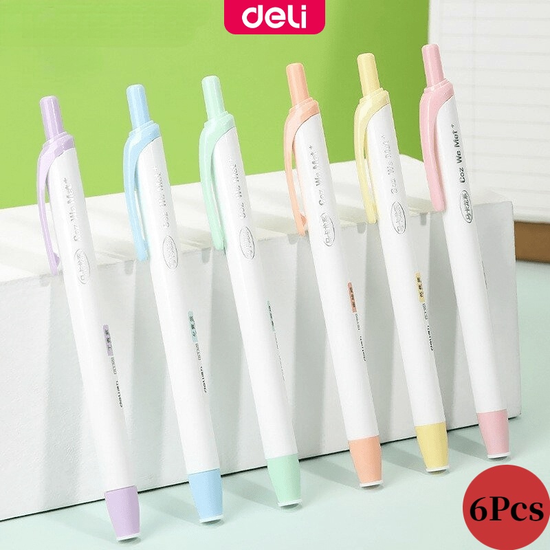 Deli S132 Press Highlighter Pen Multicolor Marker Highlighters School ...