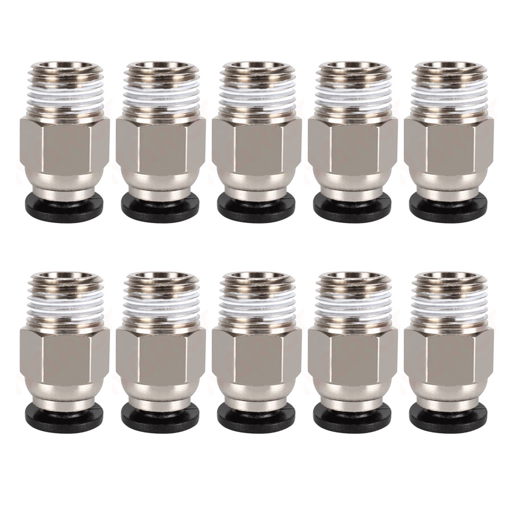 10pcs PC4-M10 / PC4-01 Male Straight Pneumatic Fittings E3D-V6 Fitting ...