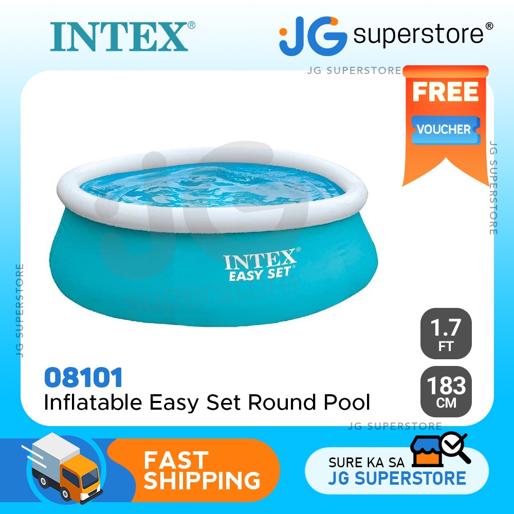 Intex 28101 6ft x 20in Inflatable Easy Set Round Outdoor Swimming Pool ... Intex 28101 6ft x 20in Inflatable Easy Set Round Outdoor Swimming Pool ...