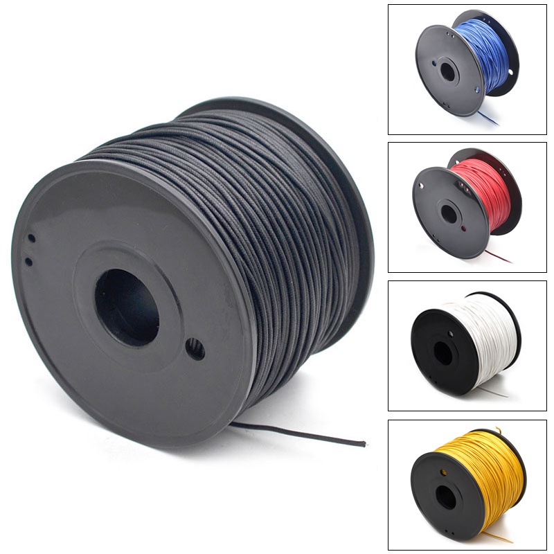 Cloth-covered Waxed Vintage-style Pushback Guitar Wire - 1 Meter (Black ...
