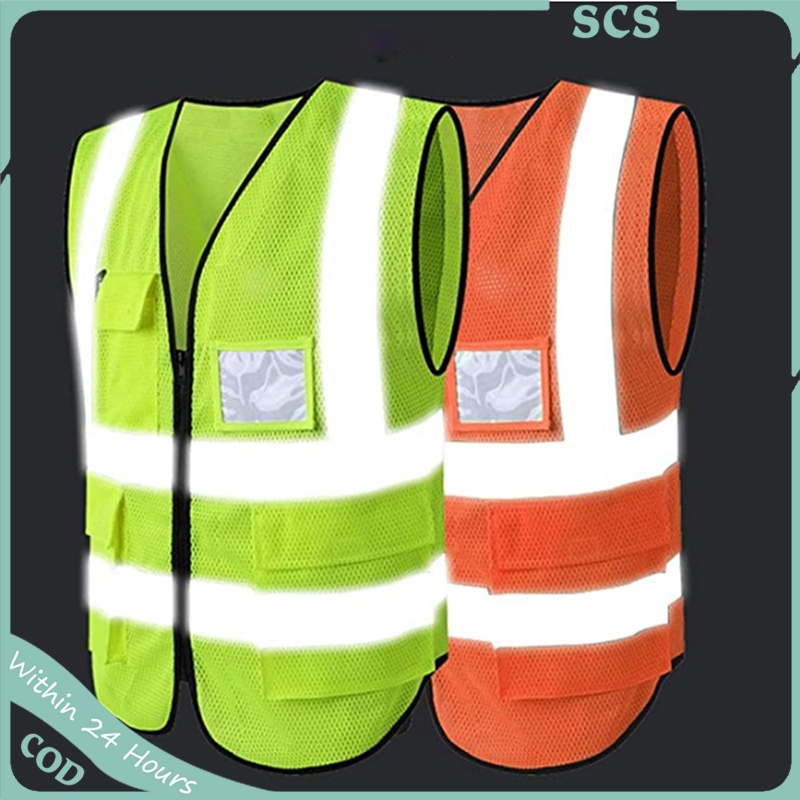 Adult Safety Vest High Visibility Reflective Safety Vest with Pockets ...