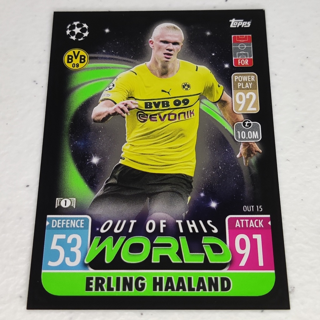 Erling Haaland Match Attax Extra 2022 Soccer Football Card Out of this ...
