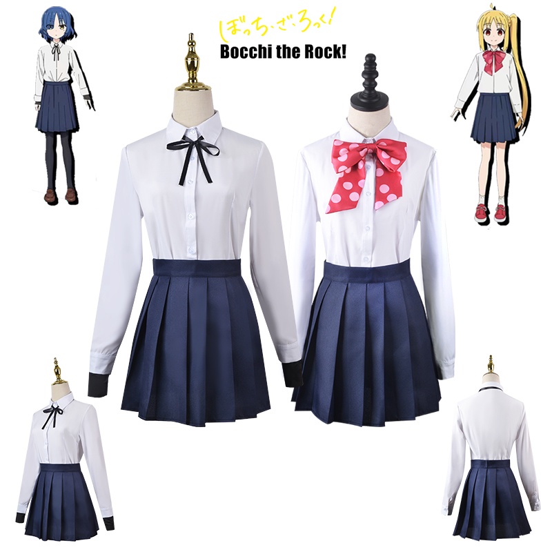 Bocchi the Rock cos Gotou Hitori Kita Ikuyo Shirt Skirt School Sailor ...
