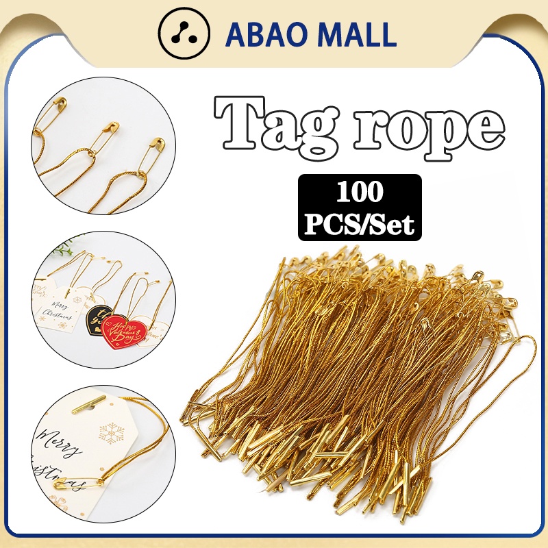 100set Tag Rope Golden Pin Rope Universal Tag Rope | Shopee Philippines