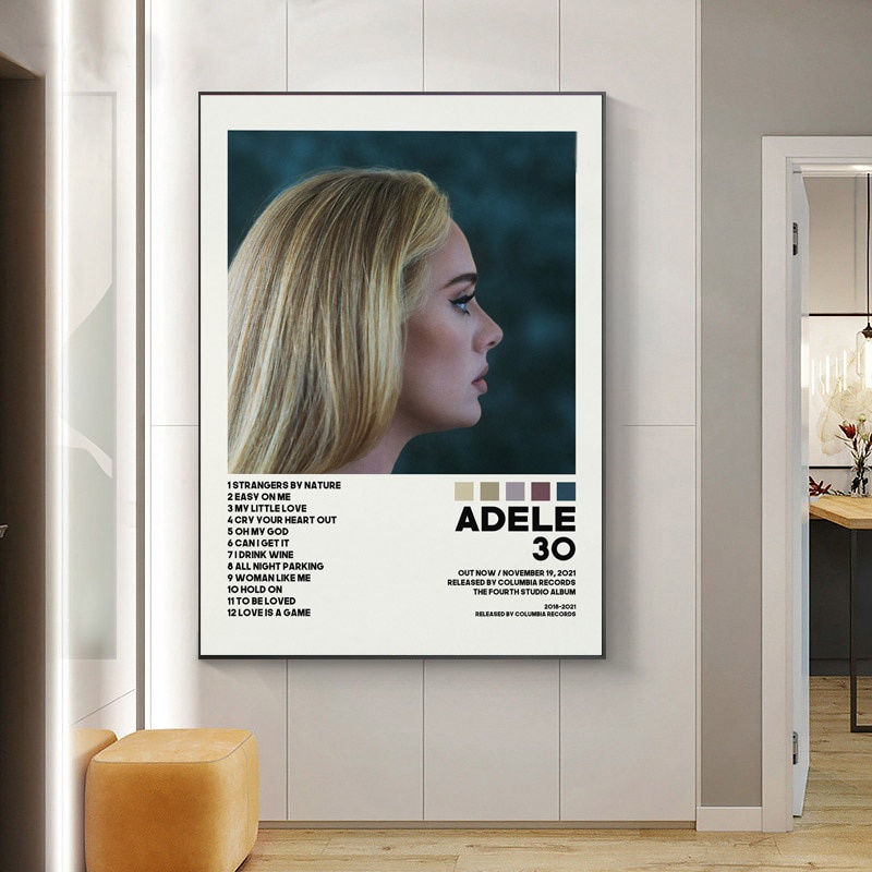 New Adele Posters Pop Music Album Cover Singer Star Canvas Painting ...