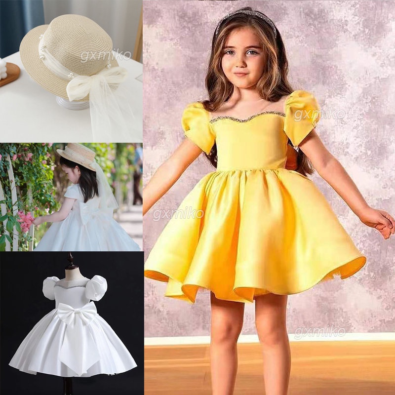Dress for Kids Girl 8 Years Old Yellow Dress for Kids Terno for 1 Year ...