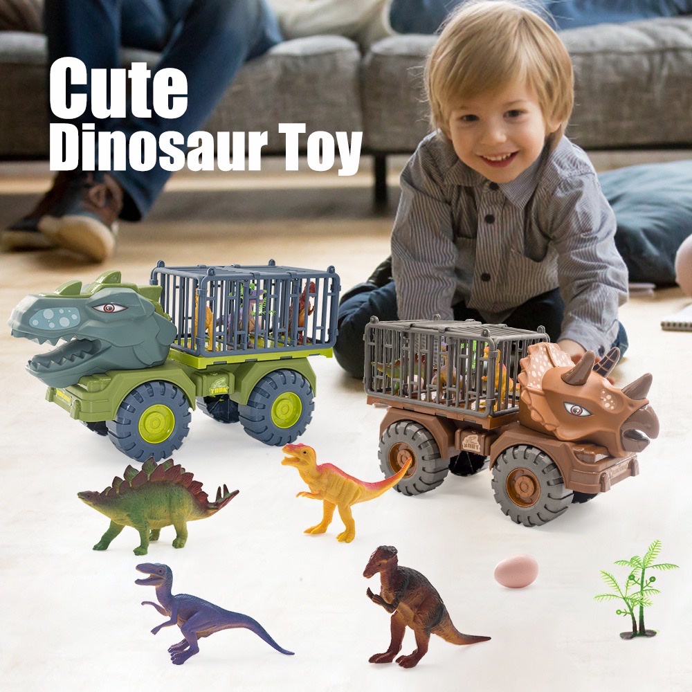 JLT DINOSAUR CAGE CAR WITH FREE DINOSAURS AND EGG | Shopee Philippines