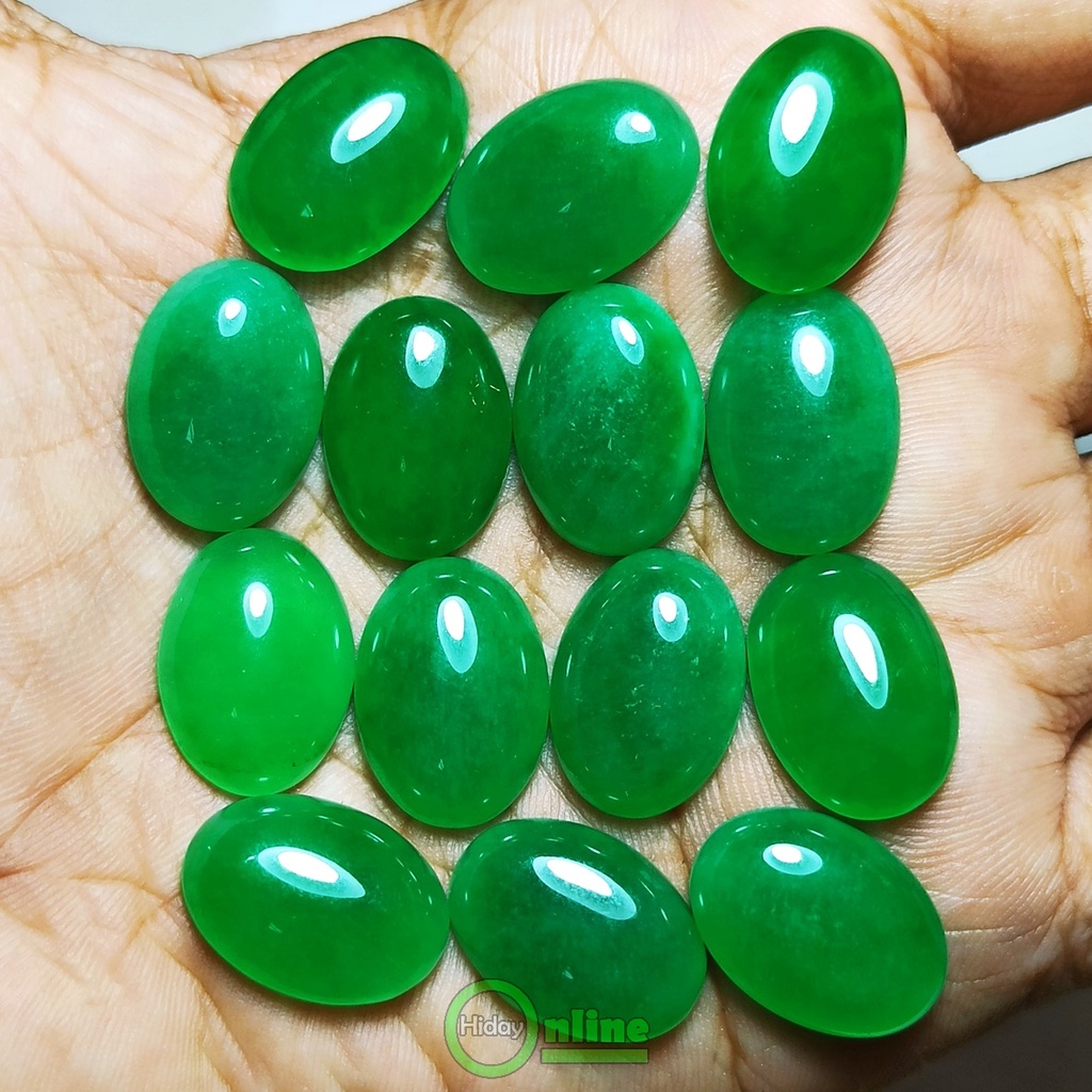 HIJAU GENUINE GREEN JADE AGATE STONE natural | Shopee Philippines