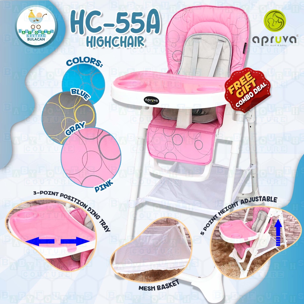 COD Apruva HC-55A Chaise Deluxe High Chair for Baby | Shopee Philippines